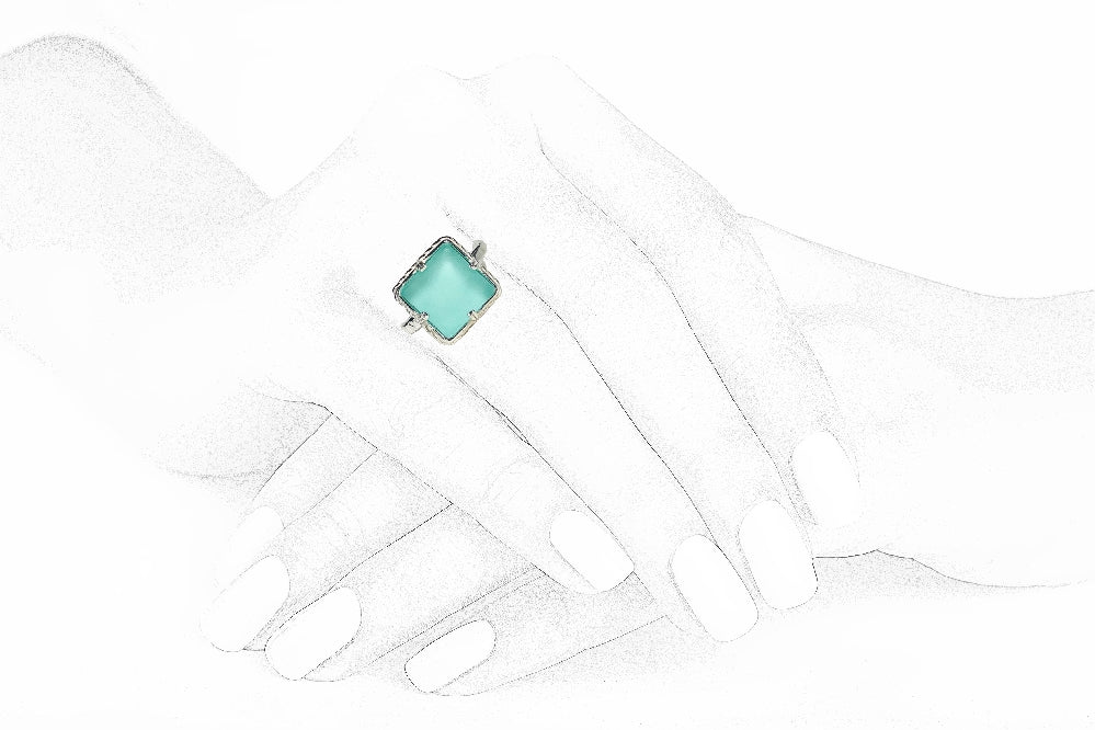 Seaglass Square Ring – Earth Grace Artisan Jewelry